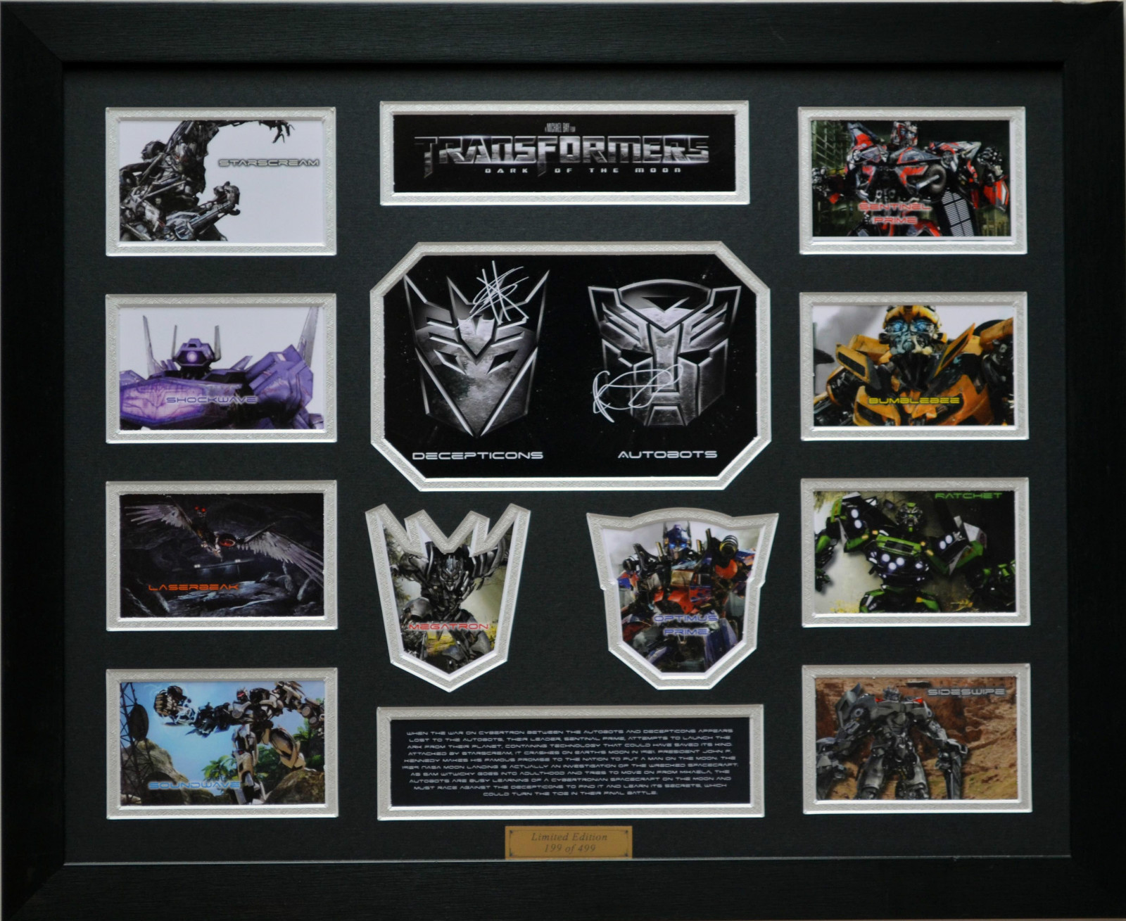 Transformers Limited Edition Signature Framed Memorabilia | eBay
