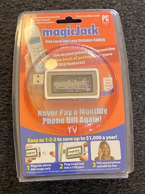 Magic Jack USB Phone Jack Free Local Long Distance Calling Brand New ...
