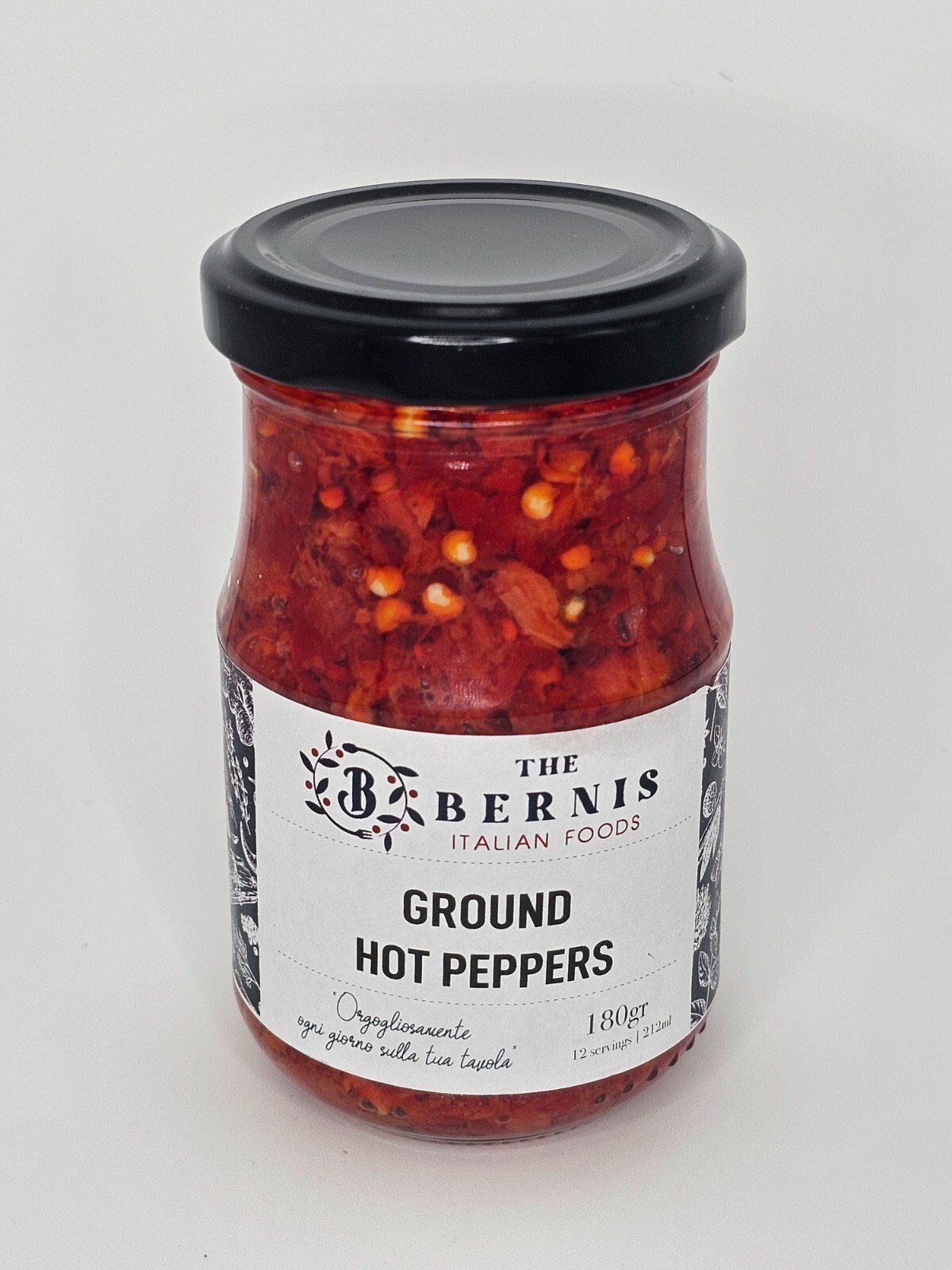 GROUND HOT PEPPERS IN OIL 180 GR JAR | eBay