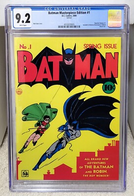 Batman Masterpiece Edition #1 (2000) CGC 9.2 - Reprints Batman #1 DC ...