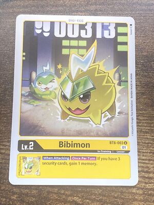 Bibimon BT6-003 U Digimon CCG Double Diamond L4782* | eBay