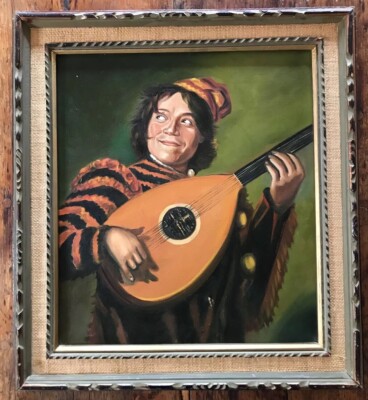 Oil Painting Reproduction Of FRANS HALS THE LUTE PLAYER Jester Guitar ...