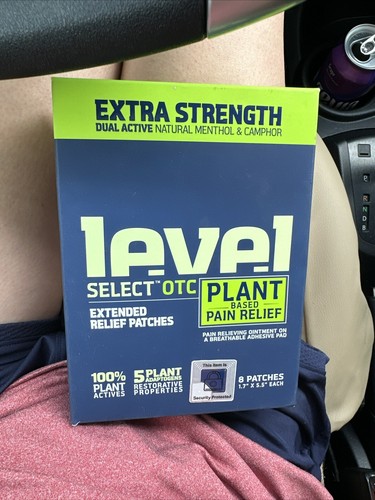 LEVEL SELECT OTC EXTRA STRENGTH PLANT BASED PAIN RELIEF 8 PATCHES EXP ...
