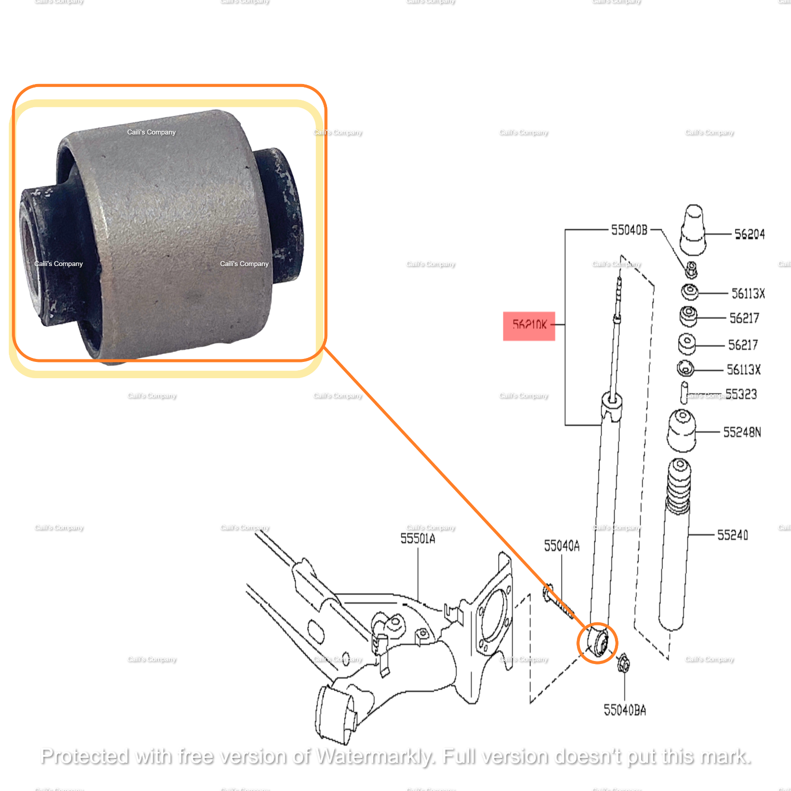 MR223673 For 1998 Chrysler Avenger Rear Knuckle Control Arm Bushing | eBay