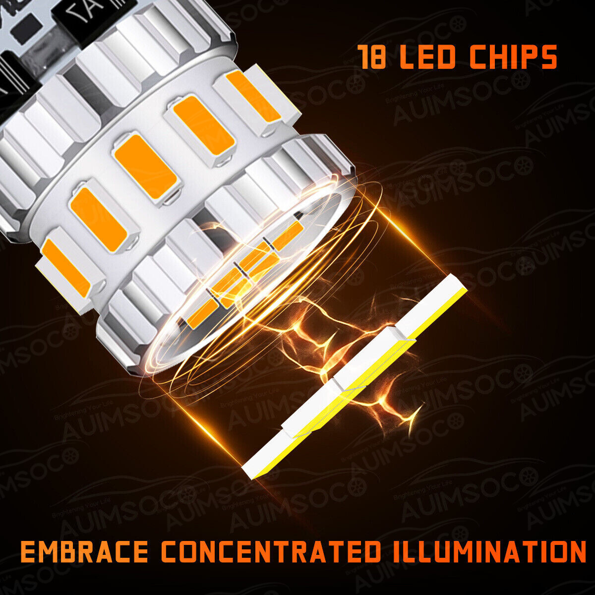 Cars Amber T10 194 168 W5W 2825 COB LED License Plate Interior Light ...