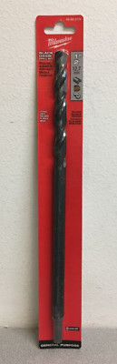 Milwaukee 48-89-2776 1/2 in. X 12 in. Aircraft Length Black Oxide Drill ...