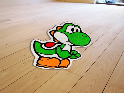 Yoshi Super Mario Modern Area Accent Carpet Living Room Bedroom Rugs ...