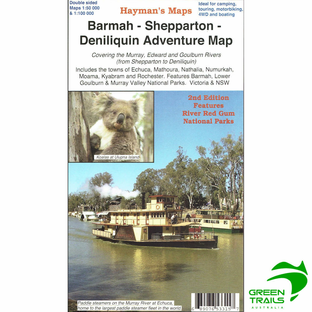 Barmah Shepparton Deniliquin Adventure Map - Hayman Maps | eBay Australia