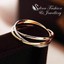 18K Yellow, Rose & White Gold Plated Stylish Triple Crossover Ring Jewellery | eBay