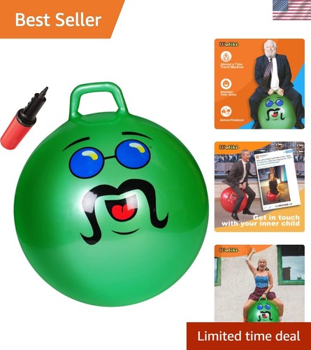 Fun Green Hoppity Hop Ball – Inflatable Therapy & Jumping Ball for ...