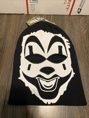 Insane Clown Posse 8” Beenie Ski Mask Violent J Black And White 2008 ...