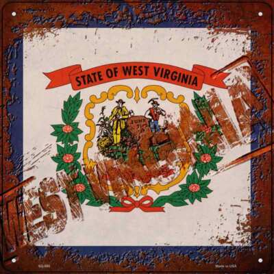 West Virginia Rusty Stamped Novelty Metal Square Sign SQ-990 | eBay