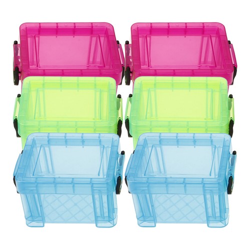 6Pcs With Lid Small Plastic Boxes With Lids Storage Boxes Small | eBay
