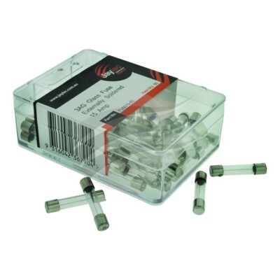 Jaylec FU0015-50 3AG Glass Fuse 15A Externally Soldered 50 Pack | eBay ...