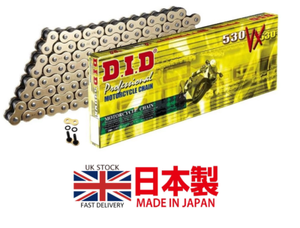 DID Heavy Duty Performance X-Ring Gold Motorcycle Chain 530VX 530 VX ...
