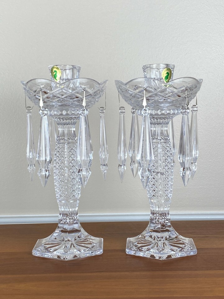 Waterford Crystal TARA Candelabra Tall Candlestick with Prisms 10 ...
