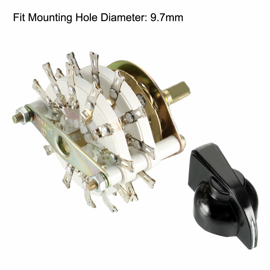 6p3t 6 Pole 3 Position 2 Deck Band Channel Rotary Switch Selector With ...