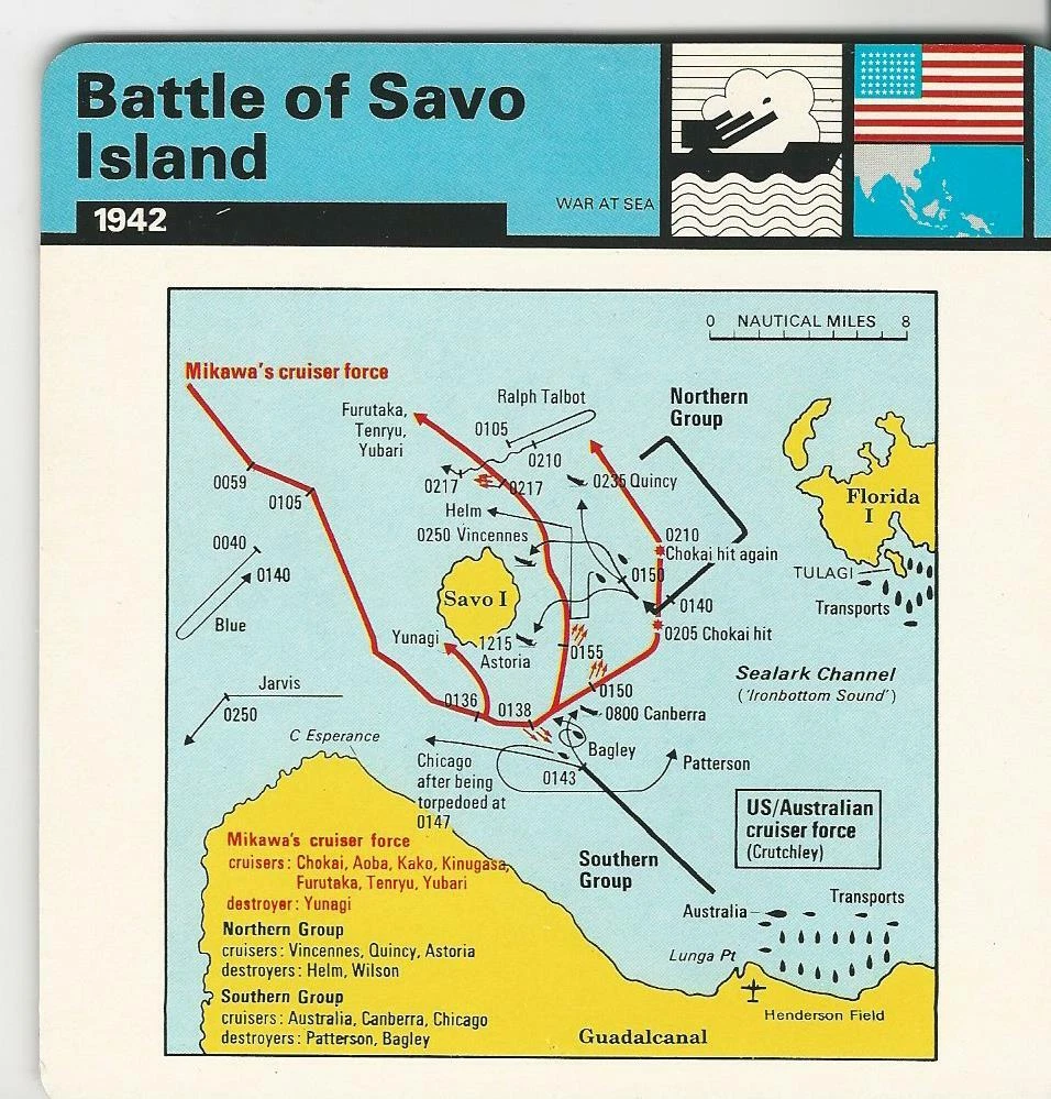 Map Battle Of Savo Island