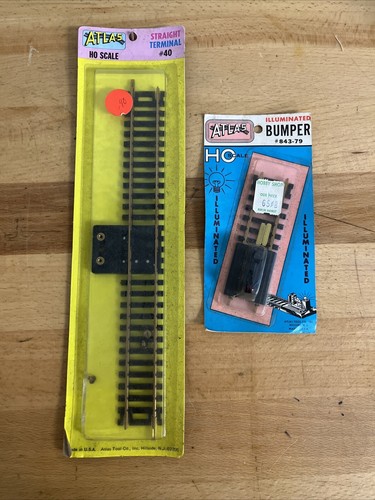 Atlas HO Scale 9" Straight Terminal Track #40 - Illuminated Bumper #843 ...