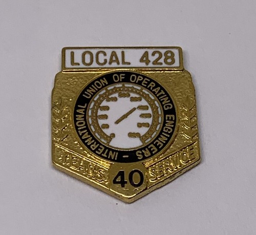IUOE Union Operating Engineers Local 428 40 Year Service 10k Gold GF ...