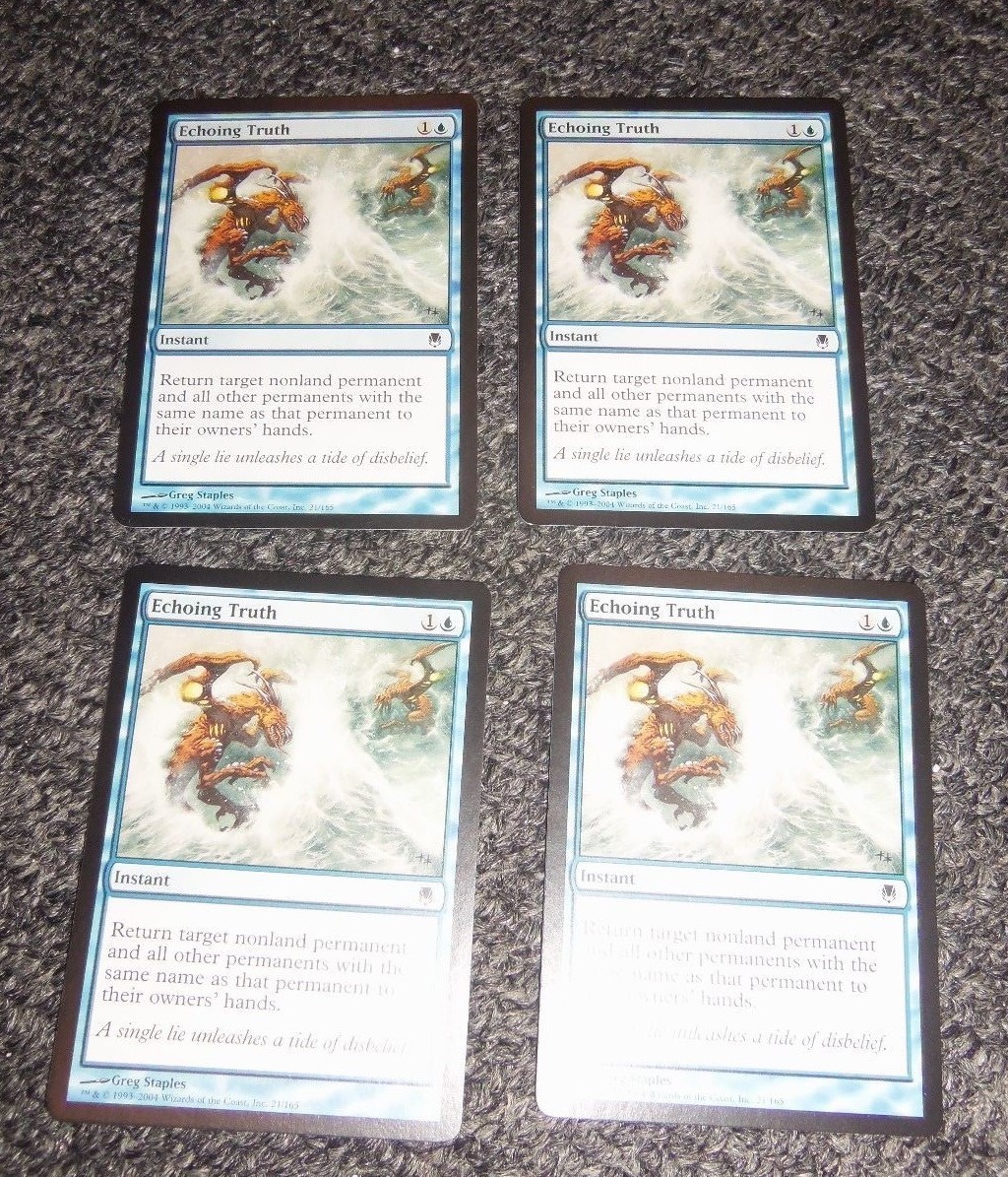 4x Magic the Gathering MtG Echoing Truth Cards Dark Steel | eBay