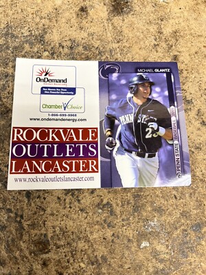 Penn State 2011 Baseball Schedule Michael Glantz Card NCAA D1 Nittany ...