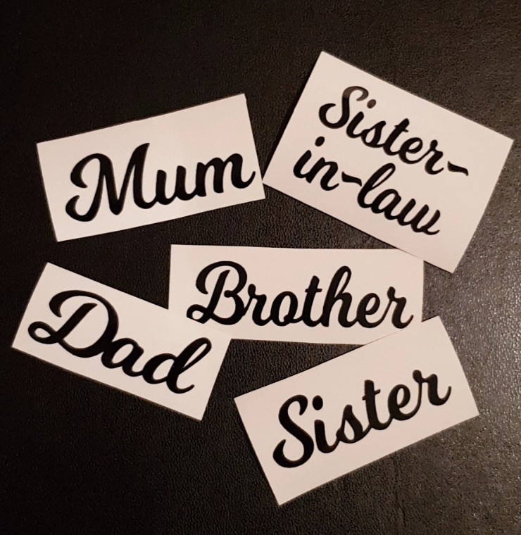 Family Name Stickers
