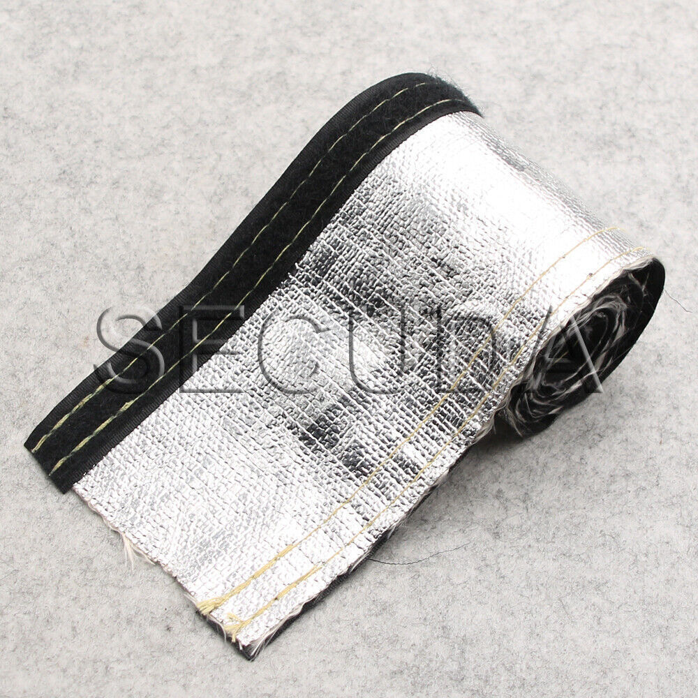 Aluminized Metallic Heat Shield Sleeve Insulated Wire Hose Cover Loom ...