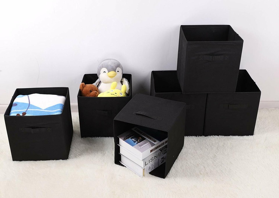 Collapsible Foldable Storage Box Drawer Canvas Fabric Cube Organiser ...