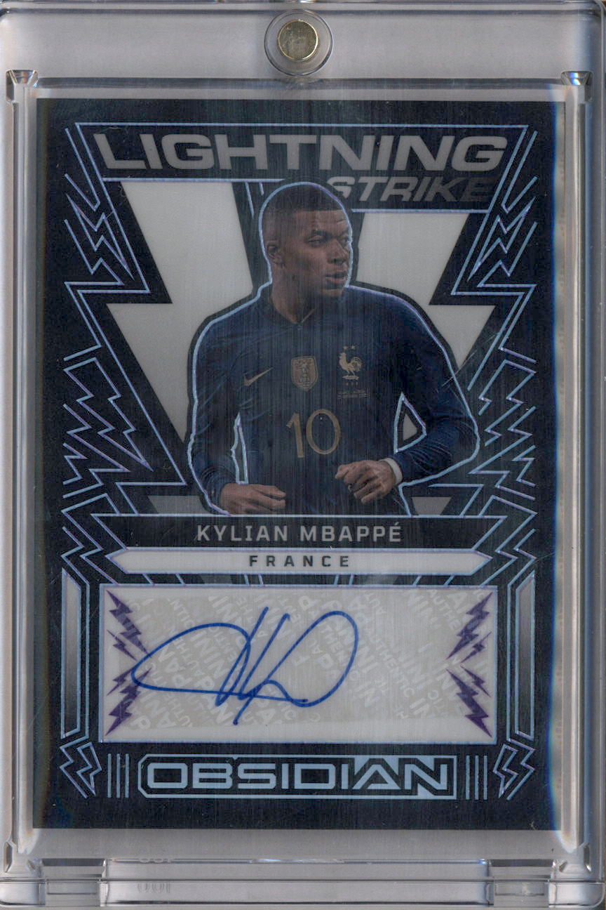 2022-23 Panini Obsidian - Lightning Strike Autographs Kylian Mbappe #LS ...