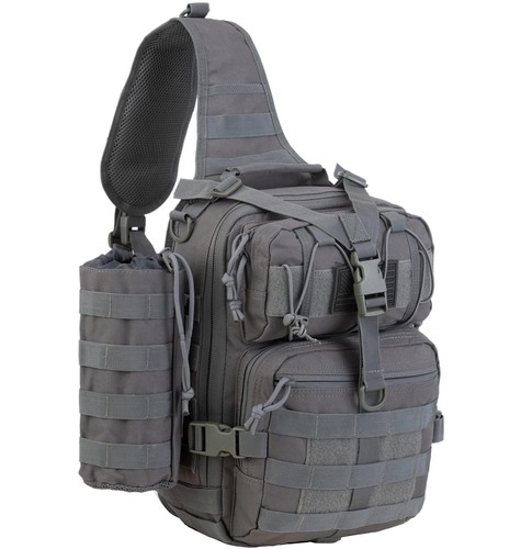 Tactical Sling Military Shoulder Backpack EDC Assault Range Bags (Grey ...