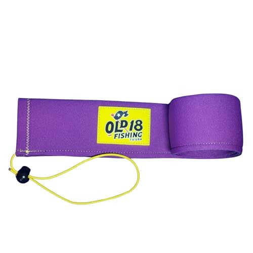 Old 18 Neoprene Fishing Rod Sleeve - Protective Rod Sock 57" Purple and ...