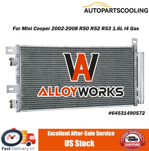 A/C Condenser For Mini Cooper 2002-2008 R50 R52 R53 1.6L l4 Gas ...