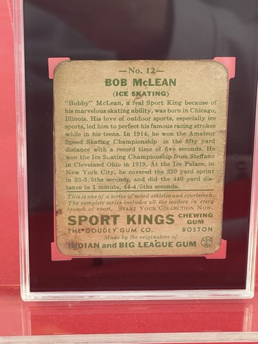 1933 Goudey Sport Kings Gum - Bob McLean #12 for sale online | eBay