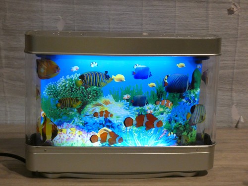 Artificial Fish Tank Aquarium Motion Lamp Light Up Animated LED ...
