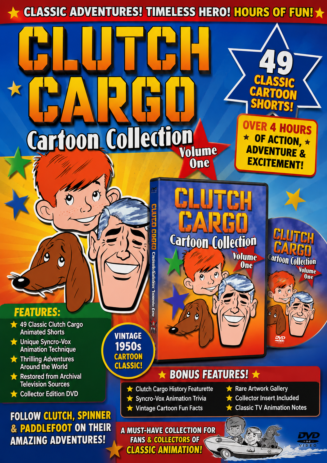 Clutch Cargo 1959 Animated Cartoon Series DVD 49 Classic Adventure ...