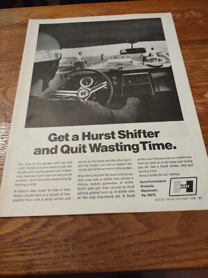 1968 Hurst Shifter Get A Hurst shifter And Quit Wasting Time Magazine ...