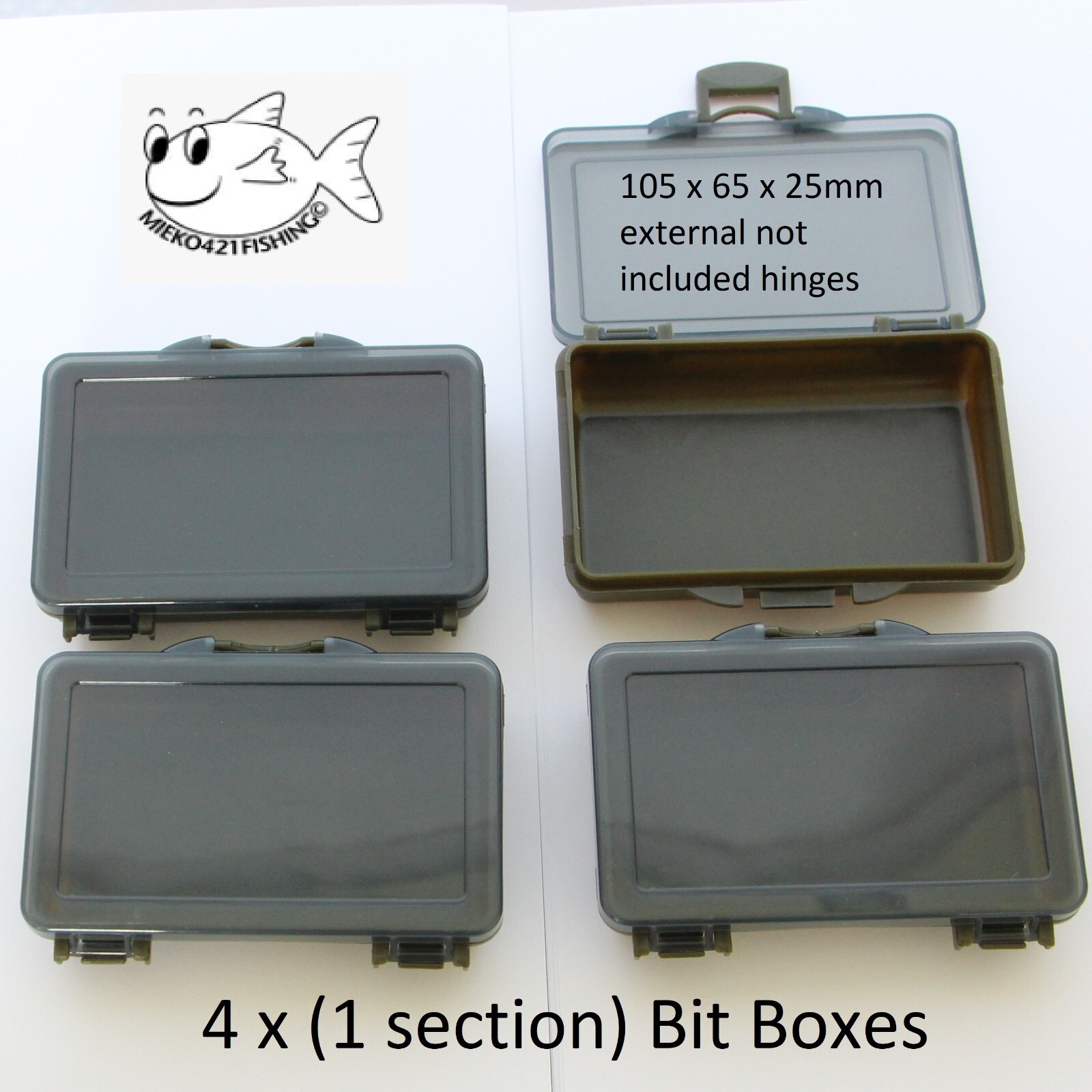 Carp Fishing Bit Box Tackle Craft Boxes 4 x (1 section) | eBay