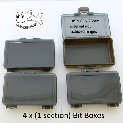 Carp Fishing Bit Box Tackle Craft Boxes 4 x (1 section) | eBay