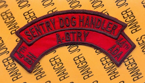 A Battery 4th Bn 44th ADA Air Defense Artillery SENTRY DOG HANDLER ...