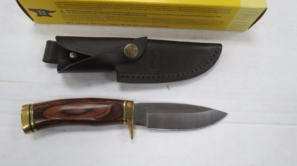 BUCK 192 FIXED BLADE KNIFE WITH SHEATH 0192BRS-B VANGUARD USA | eBay