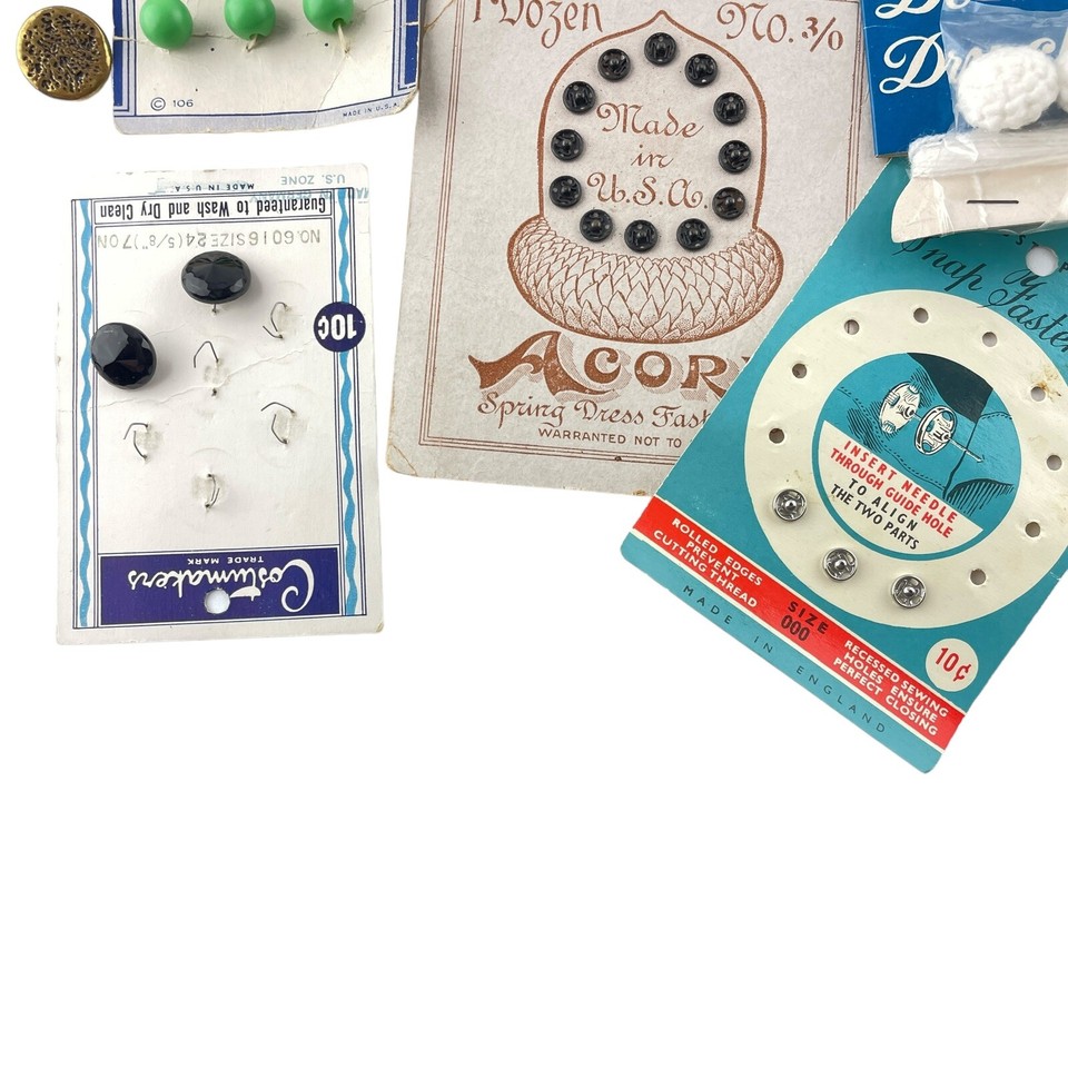 Vintage Sewing Notions 25 Pieces Buttons Cord Jingle Bells | eBay