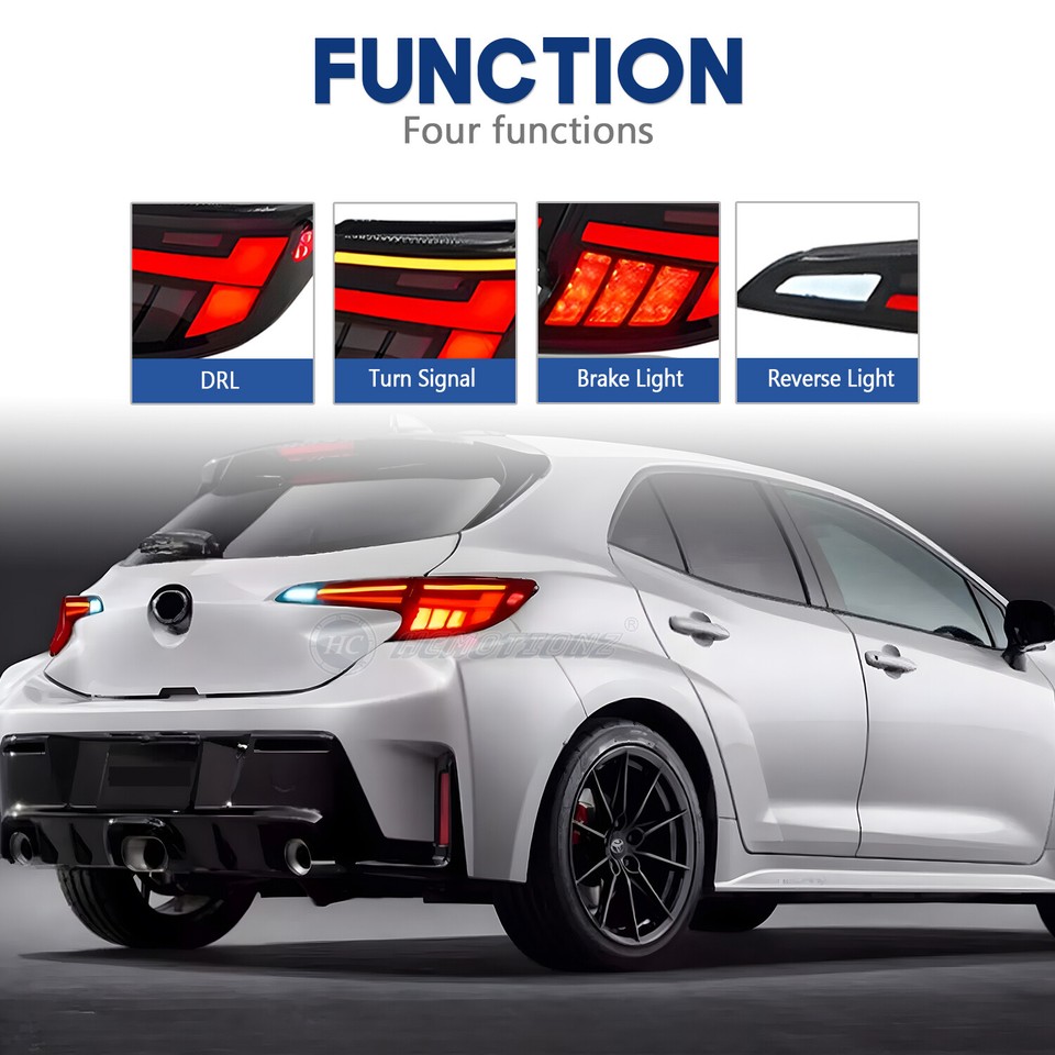 HC LED Tail Lights For Toyota Corolla Hatchback 2018-2023 Sequential ...