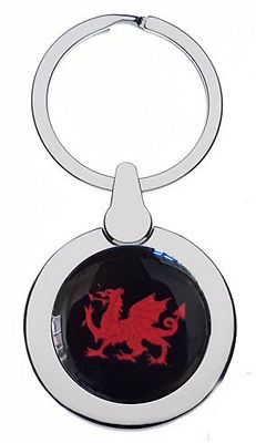 WELSH RED DRAGON CHROME KEYRING | eBay UK