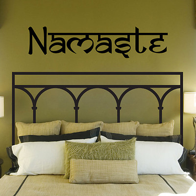 Namaste - Wall Vinyl Decal Sticker Family Kids Room Om Shanti Yoga ...