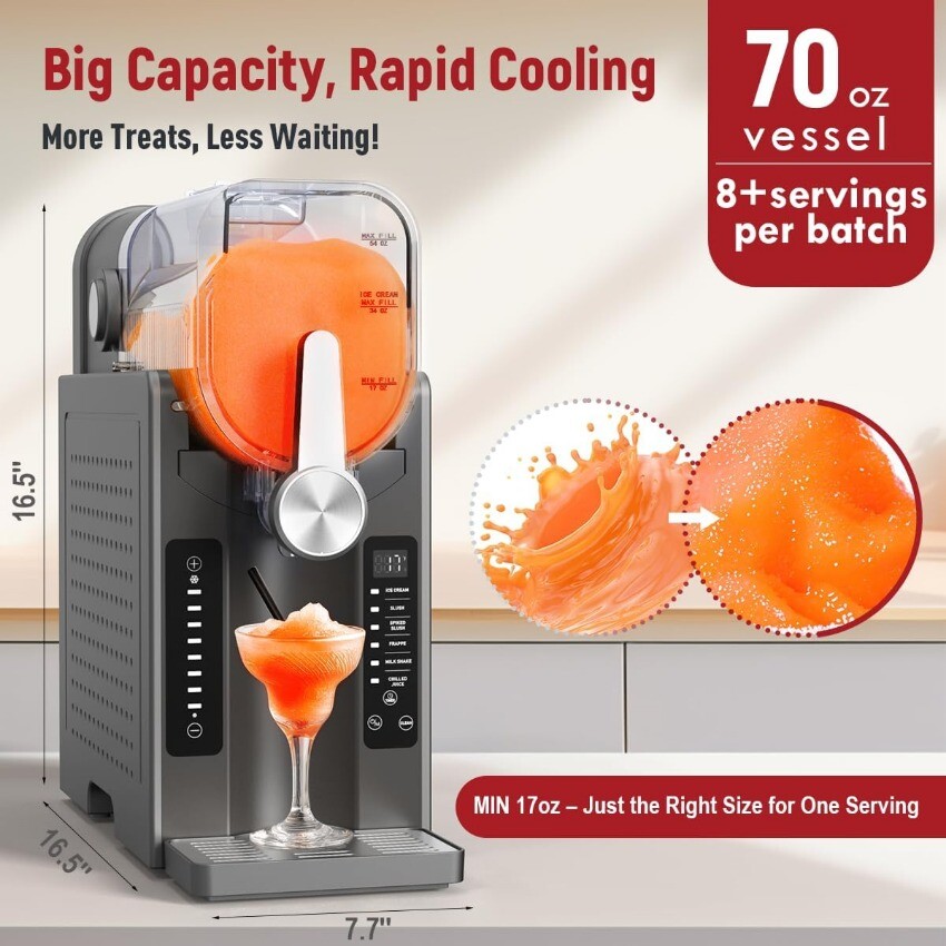 Slushie Machine: No Ice Needed All-in-One Slushy Maker for Home, | eBay