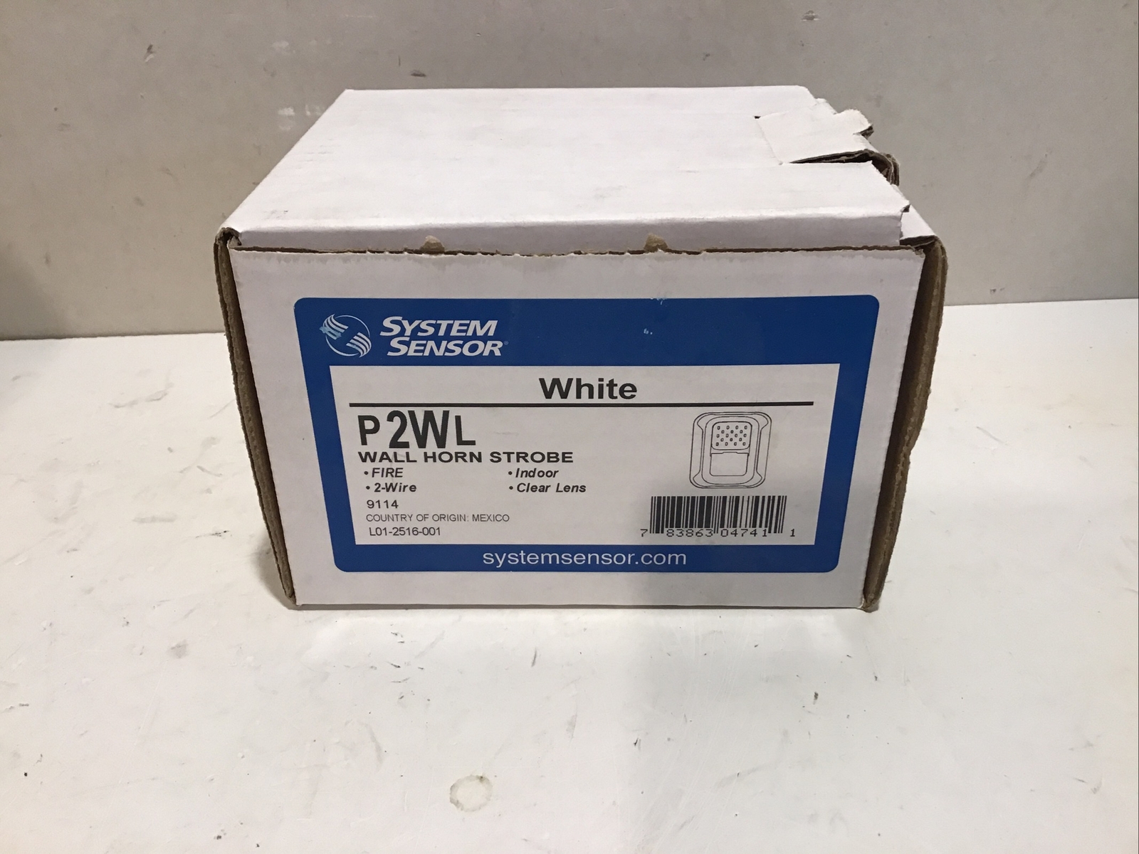 System Sensor P2WL Horn Strobe - White - fire alarm 2-wire ~b1 ...