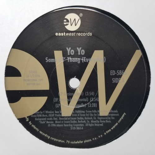 Yo Yo Same Ol Thang 12" Vinyl Record Single | eBay