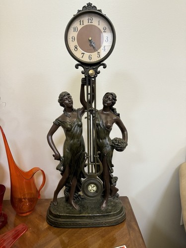 Vintage 31" Golden GODDESS Statue Sculpture Battery Powered Quartz ...