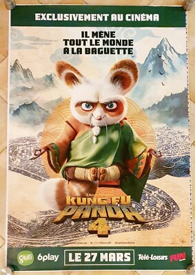 Affiche poster taille abribus 120cm x 176cm Kung Fu Panda 4 Shifu ...